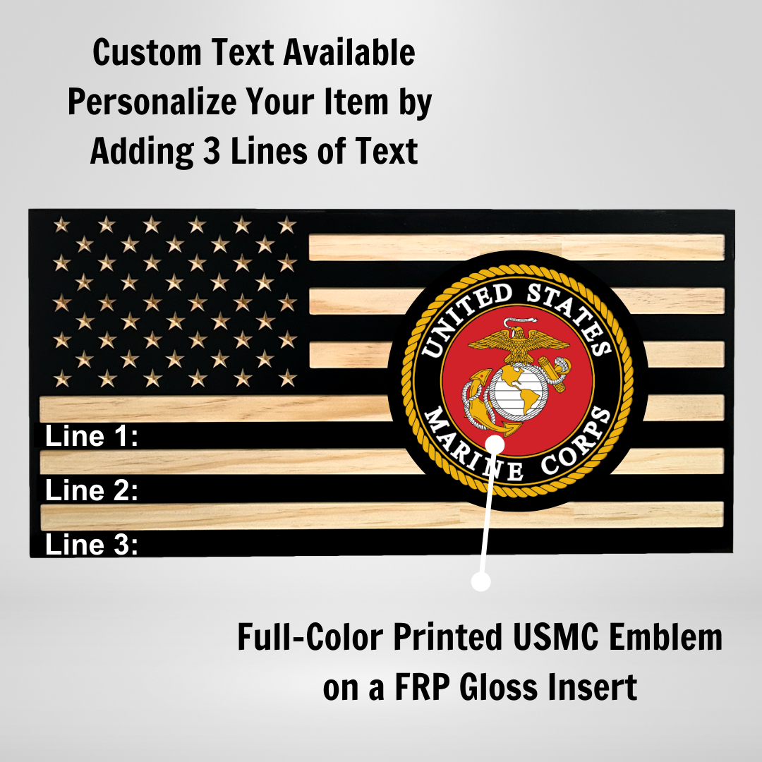 USMC Military Plaque – Full Color - WoodFreakz.com
